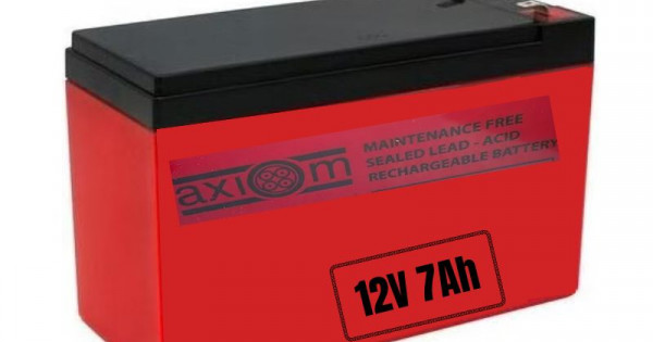 batterie rechargeable plomb acide 7 ah 12v axiom