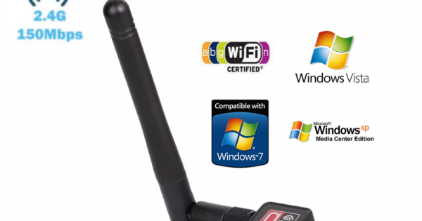 Antenne WiFi USB 2.4GHz RTL8188 pour PC et DVR
